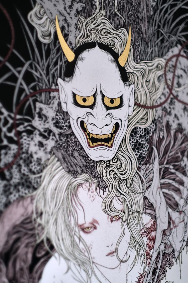 Onibaba and Kuroneko, screenprinted alt. movie posters by Takato Yamamoto